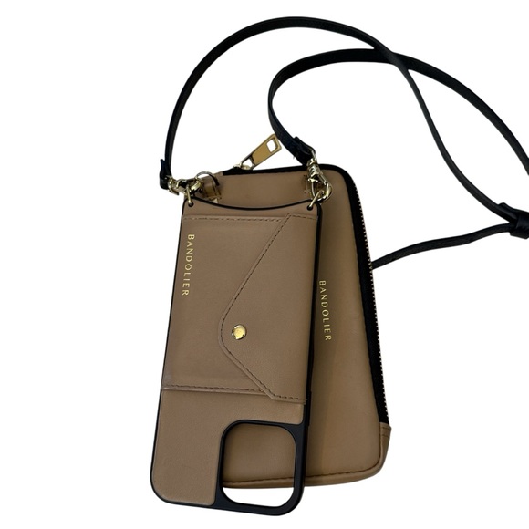 Bandolier | Bags | Bandolier Tan Crossbody Phone Case Bag Iphone 3 Pro ...